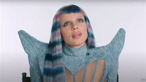 Julia Fox Frees The Nip Again In A Nude Graphic Printed Dress