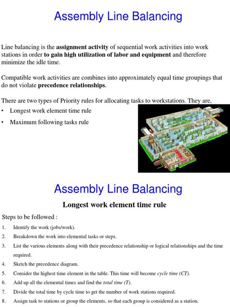 Chapter 8 Assembly Line Balancing Pdf Applied Mathematics Teaching Mathematics