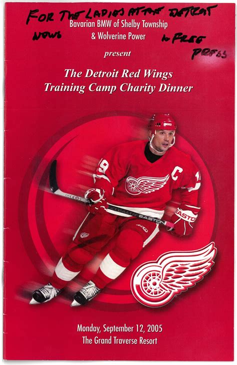 Lot Detail Detroit Red Wings Multi Signed Camp Program