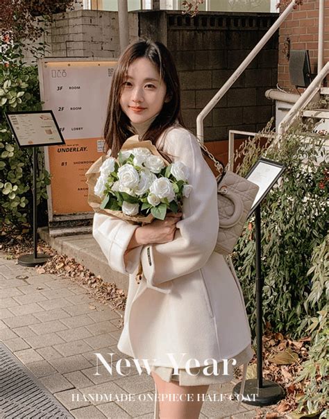 프롬데이원 울90 뉴이어 핸드메이드 원피스 하프 코트md추천👍🏻벨트set출근룩데이트룩약속룩