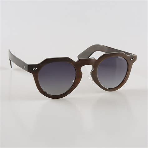 Handmade Bullhorn Panto Shape Glasses Frames Dark Br Gem