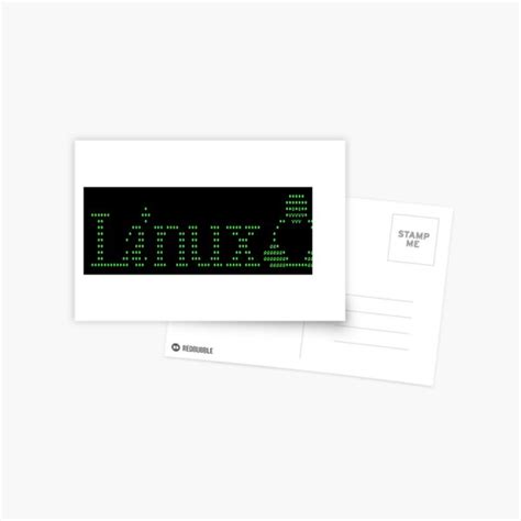 Linux Tux Penguin ASCII Art Postcard For Sale By Redbubbel Redbubble