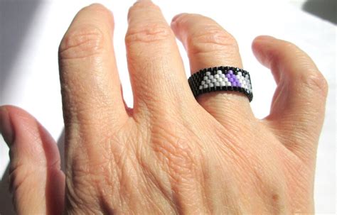 Asexual Triangles Seed Bead Ring Ace Pride Jewelry LGBTQ Etsy