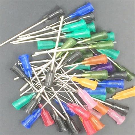 14 27g 1 인치 플라스틱 스틸 디스펜스 헤드 25 개 스틸 디스펜서 테이퍼 니들 접착제 디스펜서 바늘 포함 정원 용품