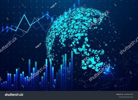 Abstract Infographic Visualization Financial Chart Uptrend Stock Vector