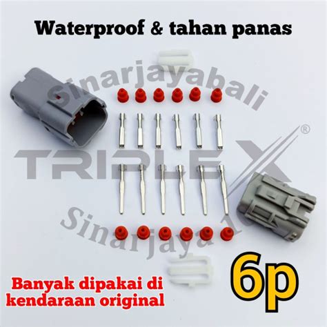 Jual Soket 6pin Socket Konektor Kabel Waterproof Anti Air 6 Pin 6p