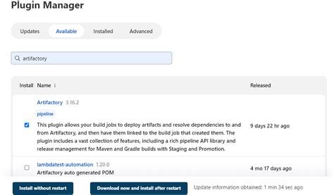 Jenkins Artifactory Plugin Release Management Jfrog