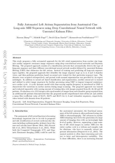 Pdf Fully Automated Left Atrium Segmentation From Anatomical Cine