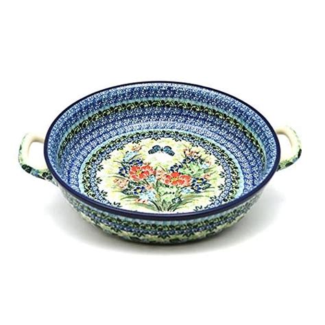 The Bakers And Casseroles Polish Pottery Baker Round With Handles