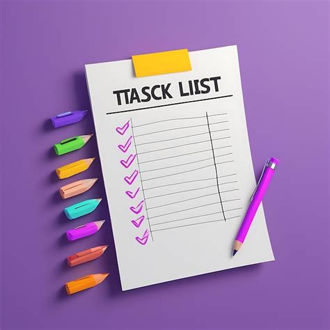 3d Notes With Check Mark Completed Task List Or Checklist Paper Document Or Report With Pencil