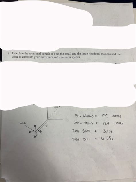 Solved Calculate The Rotational Speeds Of Both The Small And