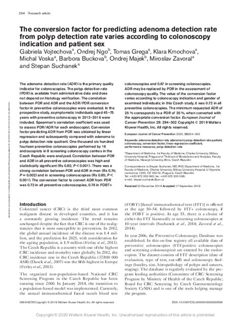 Pdf The Conversion Factor For Predicting Adenoma Detection Rate From