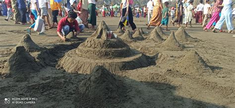 Rakhine Traditional Sand Stupa Festival Held In Sittwe Beach