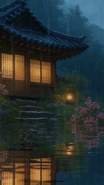 빗소리영상 기와집정취 마음 Rain Rainsounds 시원한빗소리 빗소리 Youtube