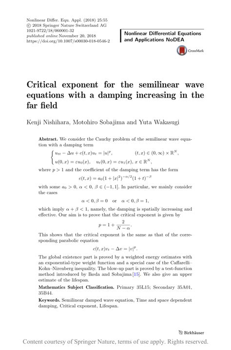 Critical Exponent For The Semilinear Wave Equations With A Damping