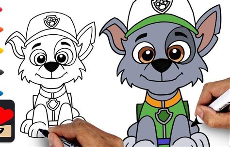 汪汪队灰灰简笔画3 6岁简单（12张） 简笔画图片大全