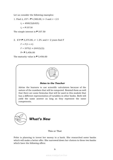 General Mathematics Quarter 2 Module 3 Solving Problems Involving Simple And Compound