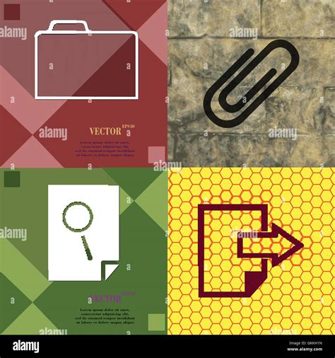 set of abstract backgrounds with different web icons stock vector image and art alamy