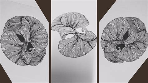 Abstract Line Art Illustration Drawing Process Youtube