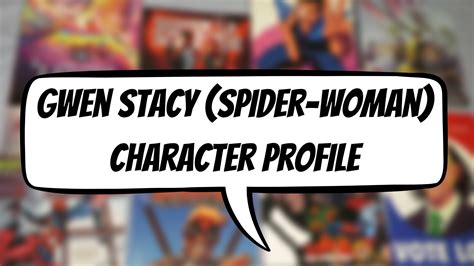 Gwen Stacy Spider Womanspider Gwen Character Profile The Comic