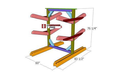 Diy 6 Kayak Storage Rack Plans Step By Step Pdf Etsy