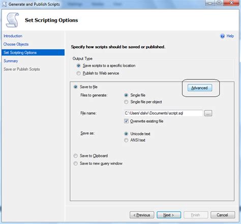 Sql Server Generate Insert Statement Script