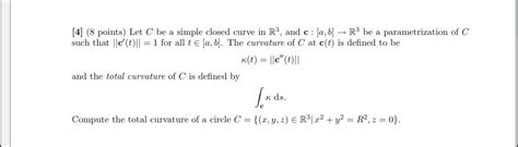 solved [4] 8 points let c be a simple closed curve in r3