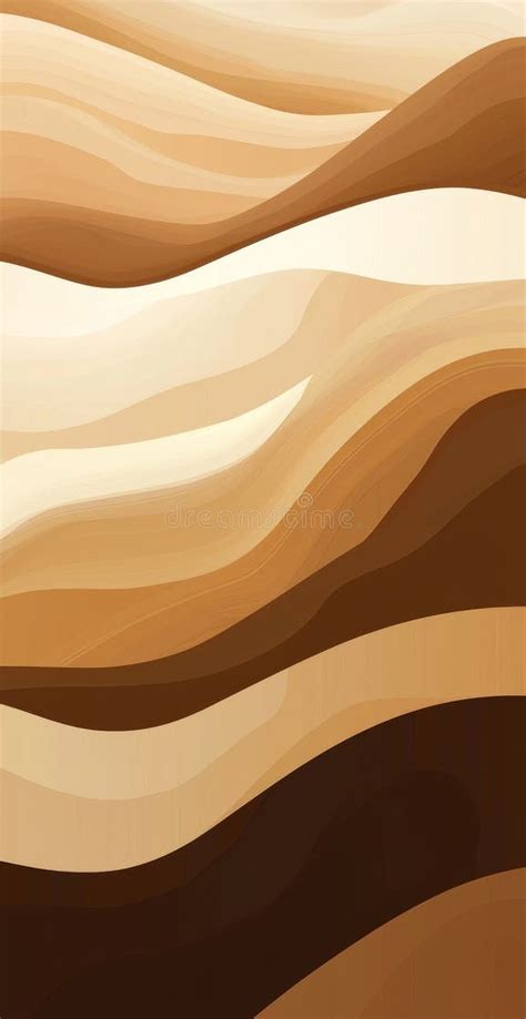 Smooth Undulating Lines In Various Shades Of Brown And Beige Create A Visually Appealing