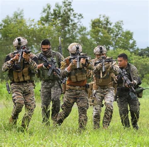 Philippine Armys Light Reaction Regiment And The Naval Special Operations Group During A