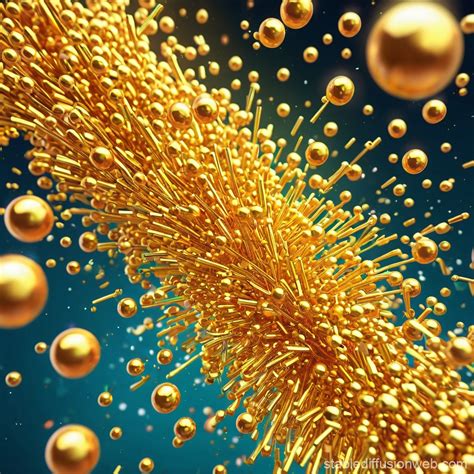 Gold Nanoparticles And Proteins Interaction Stable Diffusion Online