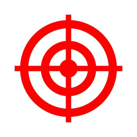 Cible Objectif Icône Vecteur Cible Symbole Croix Objectif Signe Cible Illustration Vecteur Premium