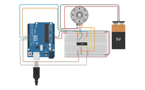 Circuit Design Stepper Motor Tinkercad