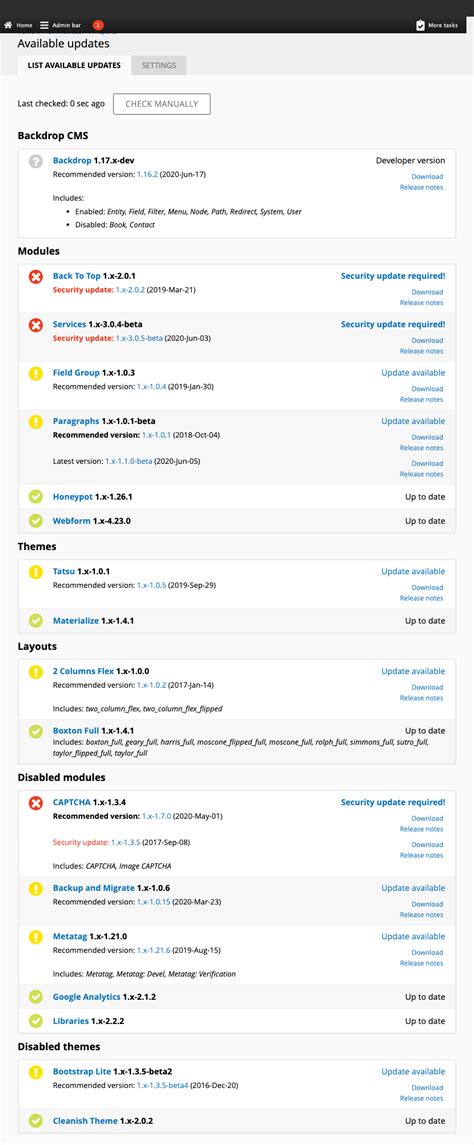 Ux The Available Updates Page Gets Noisy With Too Many Projects In Different Update Status