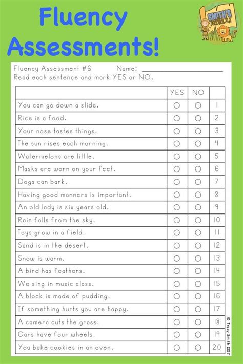 Fluency Assessments Great For Test Prep Reading Fluency Reading