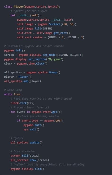 Moving Sprites With Arrow Keys Pygame