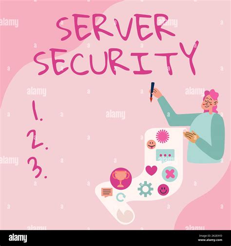 writing displaying text server security internet concept web server that guarantees secure