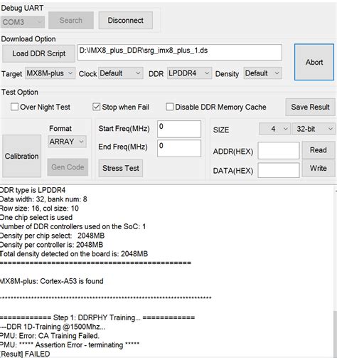 About Imx8mplus Ddr Calibartion Fail Nxp Community