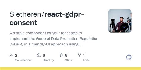 github sletheren react gdpr consent a simple component for your react app to implement the