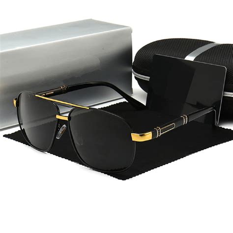 Polarized Square Frame Aviator Sunglasses Sunglasses Haven