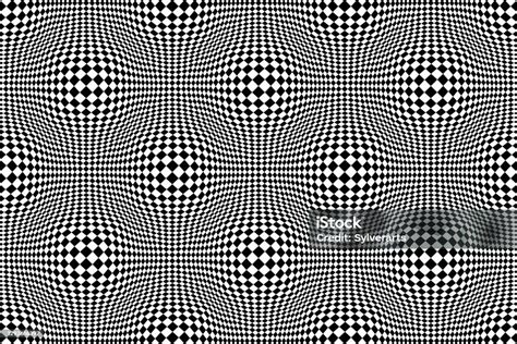 착시 체크 벡터 추상적 인 매끄러운 배경 흑백 패턴 환각 구형 볼륨 기하학적 체커 Op 아트와 체스 보드 타일 0명에 대한 스톡 벡터 아트 및 기타 이미지 Istock