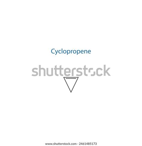 Cyclopropene Molecule Skeletal Structure Diagramorganic Compound Stock Vector Royalty Free