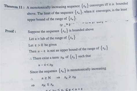solved pd theorem 11 a monotonically increasing sequence