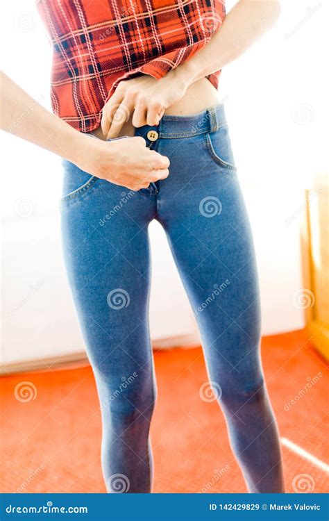Sexy Girl Unbuttoned Jeans Stock Images Download 2 Royalty Free Photos