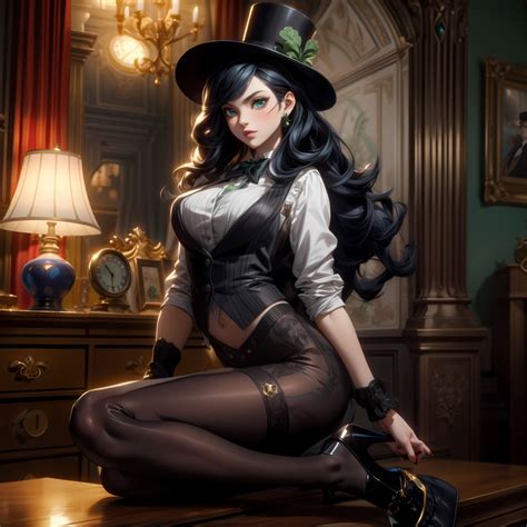 Rule 34 1girls Ai Generated Batman Series Black Hair Blue Eyes Bow