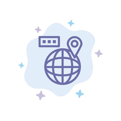 World Map Navigation Location Blue Icon On Abstract Cloud Background 13447907 Vector Art At Vecteezy