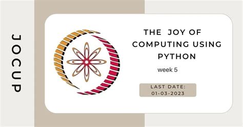 The Joy Of Computing Using Python Week 5 Programming Assignment