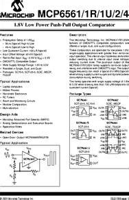 MCP6564T E SL Datasheet Specifications Type General Purpose Output Type