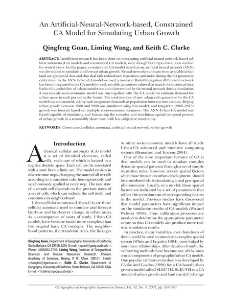pdf an artificial neural network based constrained ca model for