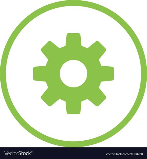 Beautiful Settings Glyph Icon Royalty Free Vector Image