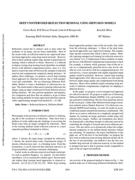 08 Deep Unsupervised Reflection Removal Using Diffusion Models Pdf